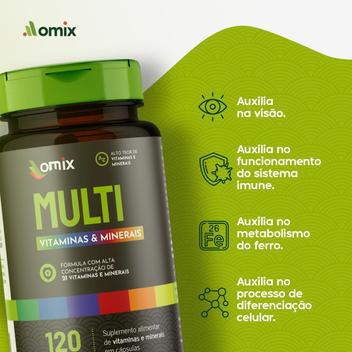 Kit 4X - Multivitaminico E Mineral - 120 Cápsulas - Omix ...