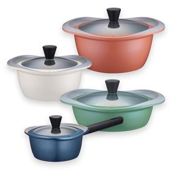 Kit 4X Panelas Cerâmica Natural Antiaderente Newtro - Roichen - Jogo de ...