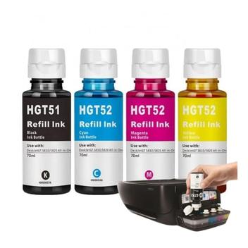 Kit 4x Refil Tinta Gt51 Gt52 PRETO e COLORS gt5822 Smart Tank 316 416 ...