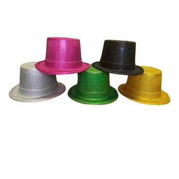 Kit 5 Cartola Chapéu Plástico Abs Com Glitter Fantasia Festa - Elite ...