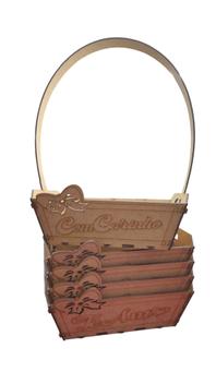 Kit 5 Cestas MDF 24x17 com Arco - DoniArts - Caixas e Cestos - Magazine ...