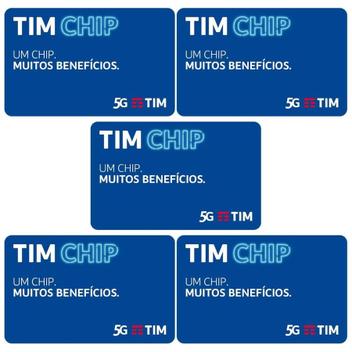 Kit 5 Chip Para Celular Tim Pré Pago - GSM - Chip de Celular - Magazine ...