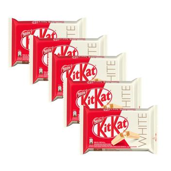 Kit 5 Chocolate Nestlé Kit Kat White 41,5g - Kit Kat - Magazine Luiza