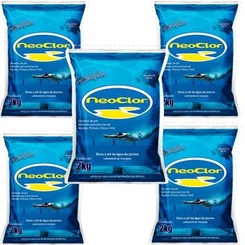 Kit 5 Elevador De Ph Po Barrilha Neoph+ Limpador Piscina 2Kg - Geral ...