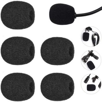 Kit 5 Espumas Protetora Filtro Ruído Microfone Headset Intercomunicador ...