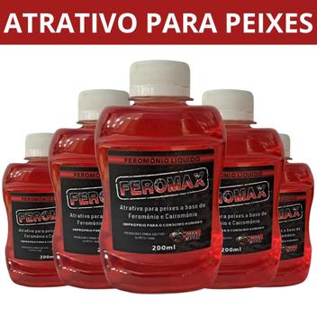 Kit 5 Feromônio Liquido Atrativo Peixes Feromax Cairomônio - Isca ...