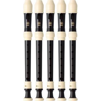 Kit 5 Flautas Doce Soprano Barroca Em C YRS-32B Yamaha - Flauta Doce ...