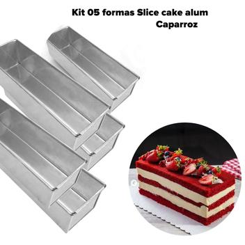 Kit 5 Formas Para Bolo Slice cake pão de forma aluminio Caparroz ...