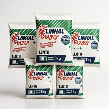 Kit 5 Gesso Lento Estuque Artesanato Linhal 1kg Cada - Materiais de ...