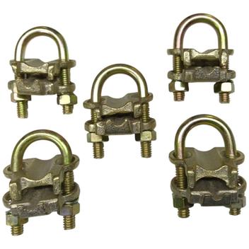 Kit 5 Grampo Conector Gtdu Duplo Aterramento Tipo U para Haste 5/8 até ...
