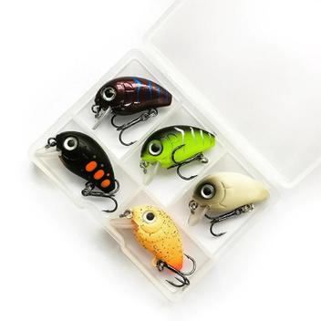 Kit 5 Isca Artificial Mini Crank Bait Pesca Ultra Light Fish - SMART ...