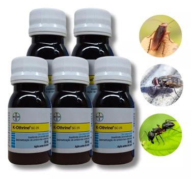 Kit 5 K-othrine Sc 25 - Inseticida líquido contra formigas mosquitos ...
