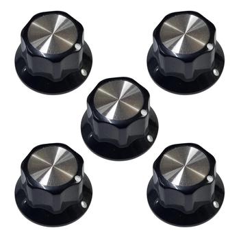 Kit 5 Knob Estilo Moog Preto Aluminio Escovado Ronsani - Acessórios ...
