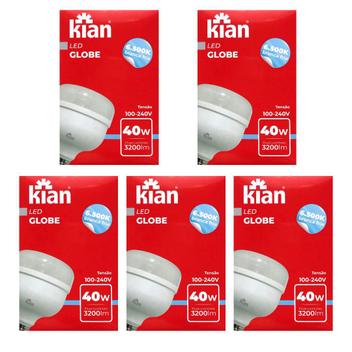Kit 5 Lâmpada LED Fria 40w Iluminação Externa Branca Fria - Kian ...