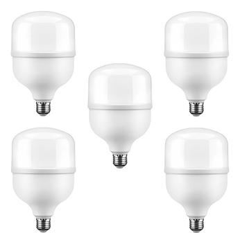 Kit 5 Lâmpadas Led Super Bulbo 40w Alta Potência Bivolt Branco Frio ...