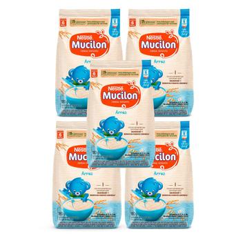 Kit 5 Mucilon Arroz Cereal Infantil Sachê 180g - Cereal Infantil ...