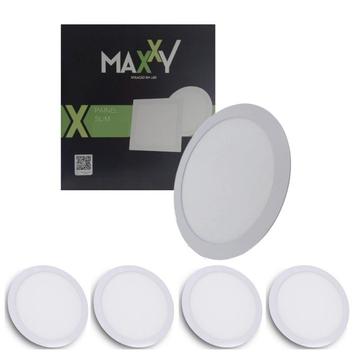 Kit 5 Painéis Plafon Led Embutir Redondo 24w Frio 6500k - Maxxy - Painel de LED - Magazine Luiza
