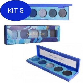 Kit 5 Paleta De Sombra Playboy Coleção Stones Turquesa - Sombra para ...