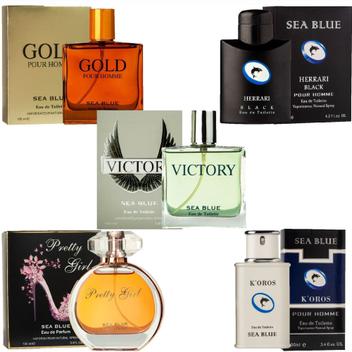 Kit 5 perfumes importados masculinos e femininos - SEA BLUE - Kit de ...