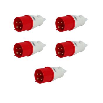 Kit 5 plug industrial 3p+t 16a vermelho 6h 380/440v omg 4076 - OMEGA ...