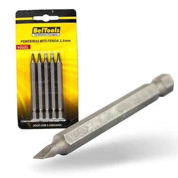 Kit 5 Ponta Bit Fenda CV 75mm x 1/4 x 3,5mm Beltools - Chave Manual - Magazine Luiza