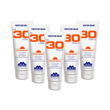 Kit 5 Protetor Solar Mavaro 30FPS 120g - Protetor Solar Facial ...