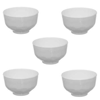 KIT 5 Tigelas de Sopa de Plástico Branca 380 ml Caldos Sopas - Jolly ...