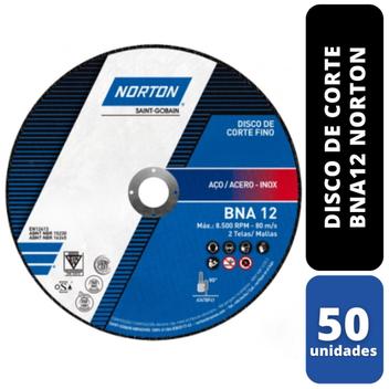 KIT 50 Discos de Corte BNA12 4.1/2x1,6 x 7/8 Norton - Disco de Corte ...