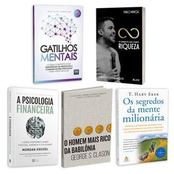 Kit 5livros Gatilhos Mentais, Psicologia Financeira, Homem Mais Rico da Babilônia,Segredos da ...