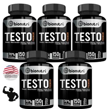 Kit 5Uni Testo Premium Pré Hormonal Natural 1500mg 750Cáps Atacado ...