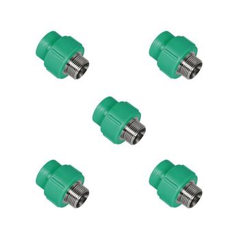 KIT 5x Adaptador Macho 25 x 3/4" BSP PPR Verde para Água Quente e Fria AMANCO - Amanco Wavin ...