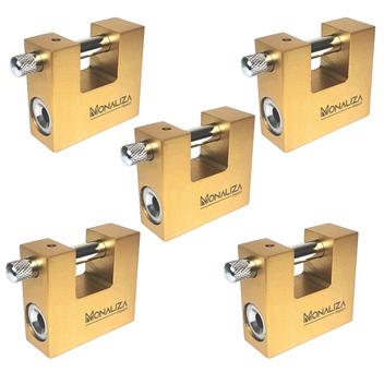 KIt 5x Cadeado de Alta Segurança 40 mm Inviolável 4 Chaves - Monaliza ...
