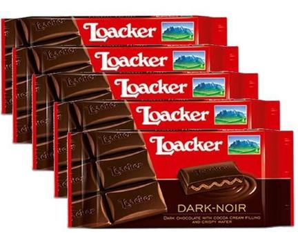 Kit 5X Chocolate Italiano Loacker Dark Noir 87G - Chocolate / Barra de ...