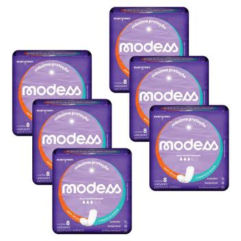 Kit 6 Absorventes Modess Malha Suave sem Abas 8un cada - Absorvente ...