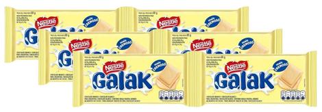 Kit 6 Barra De Chocolate Branco Galak Nestlé 80G - Nestle - Chocolate ...