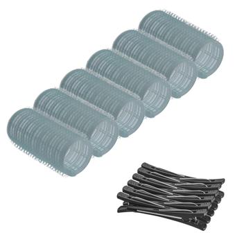 Kit 6 Bobs Formador de Cachos Para Cabelo 28mm + 12 Clips Bico de Pato ...