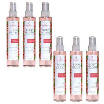 Kit 6 Body Splash Morango Com Champagne 130Ml - Bio Instinto - Cuidados ...