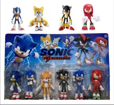 Kit 6 Bonecos Sonic E Seus Amigos Coleção Infantil - Disney - Bonecos ...