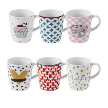 Kit 6 Canecas Café e Chá Diversas Porcelana - 230ml - NOAH - Caneca de ...