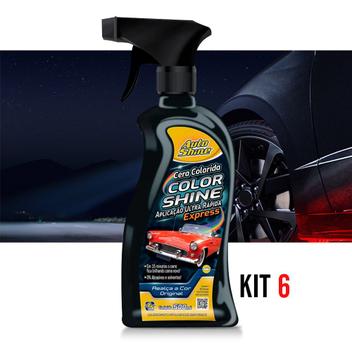 Kit 6 Cera Carnauba Automotiva Liquida Preta 500ml Autoshine - Cera ...