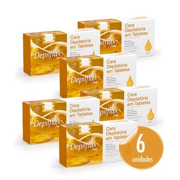 Kit 6 Cera Quente para Depilação em Tabletes Natural Depilatório ...