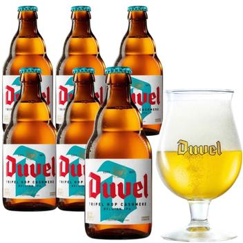Kit 6 Cerveja Duvel Tripel Hop Cashmere 330ml + Copo Oficial - Bebidas ...