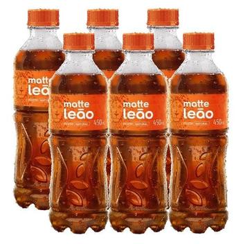 Kit 6 Chá Matte Leão sabor Natural com Gás Garrafa 450ml - MATTE LEAO ...