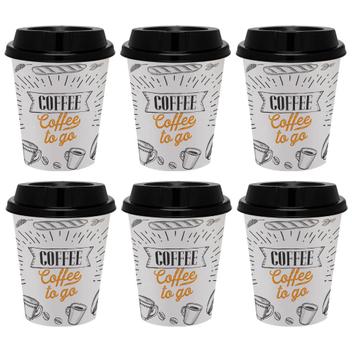 Kit 6 Copo Decorado 360ml Café Bebidas Quente Gelada Tampa - Jaguar - Copos - Magazine Luiza