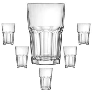 Kit 6 Copos de Vidro Grosso 360ml Transparente Modelo CHICAGO para Drinks Coquetéis Whisky ...