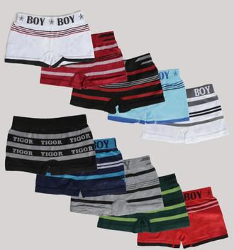 kit 6 Cuecas juvenil Infantil Boxer 0 a 16 anos Microfibra sem costura ...