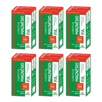 Kit 6 Cx Cloreto de Magnésio P.A Com 100 caps Medicina - Laboratorio Da ...