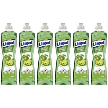 Kit 6 Detergente Gel Concentrado Limão e Verbena 400ml - Limpol ...