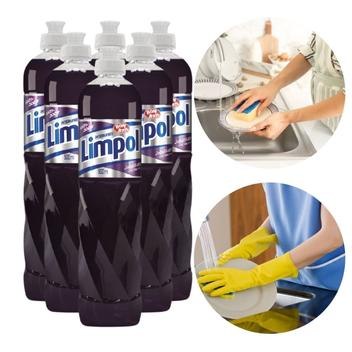 Kit 6 Detergente Liquido Jabuticaba Limpol Bombril 500ml - Detergente ...