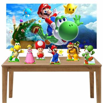 Kit 6 Displays De Mesa E Painel 100X70Cm Super Mario - Inove Adesivos ...